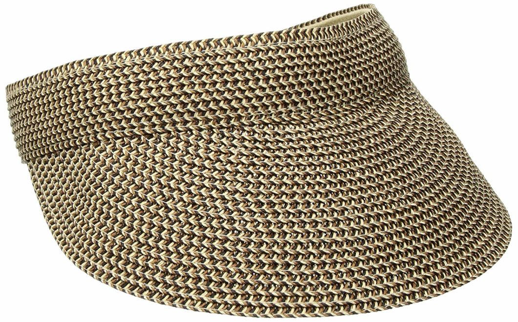 Women Polyester Cap Visor with Stretch Sweatband and Velcro Closure ...