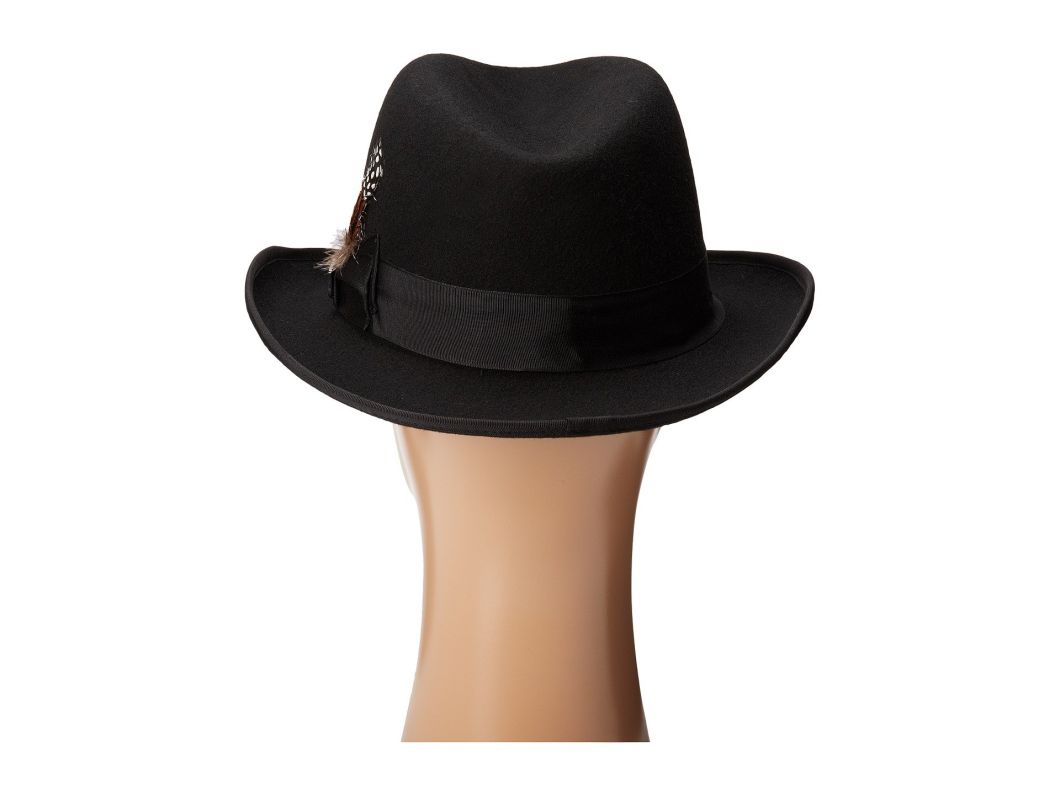 BSCI Audit Feather Detailing Hatband Fedora Juzz Hat Wool Felt Winter ...